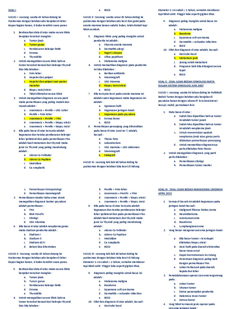 kumpulan soal bedah | PDF