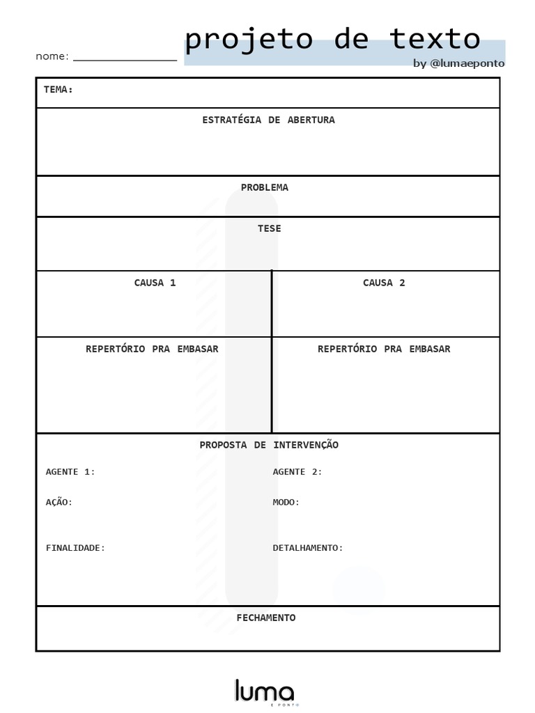 Projeto de Texto Luma | PDF