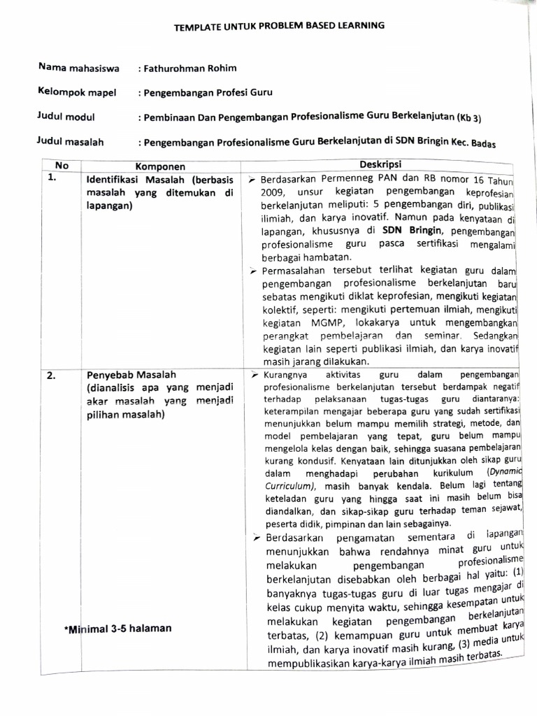 PBL Profesi Guru | PDF