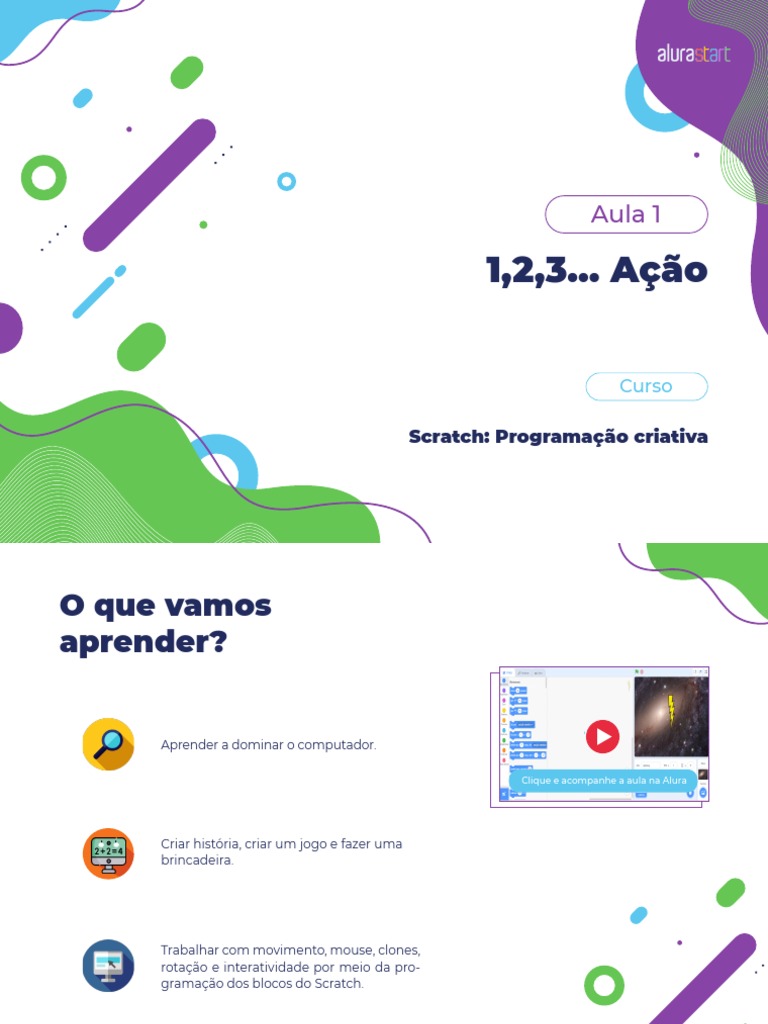 Slides Aluno PC 8e9anos Aula 1 | PDF | Cor | Ponteiro (programação de ...