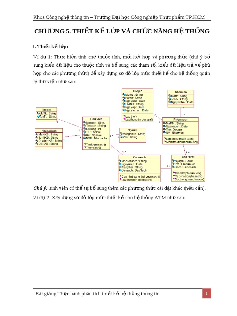 TH PTTK HTTT - Thiet Ke Lop & Thiet Ke Chuc Nang He Thong | PDF