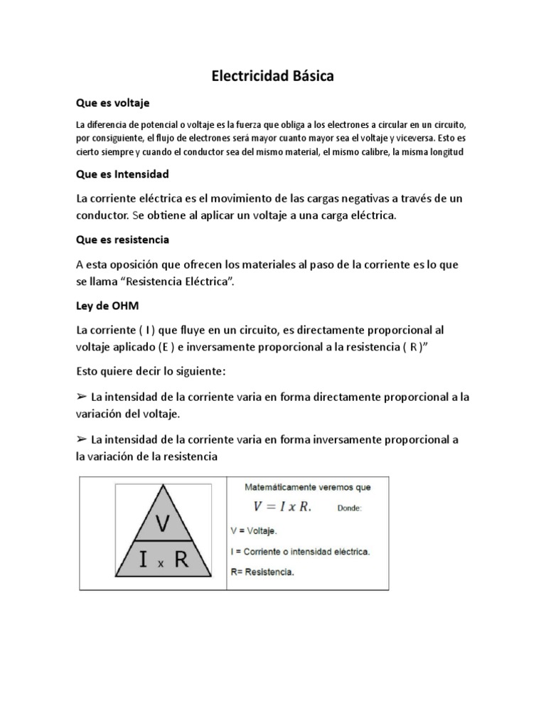 Examen Electricidad Basica | PDF | Corriente eléctrica | voltaje