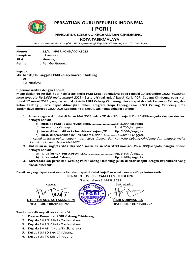 Pemberitahuan Hasil Rapat | PDF Pemberitahuan Hasil Rapat | PDF