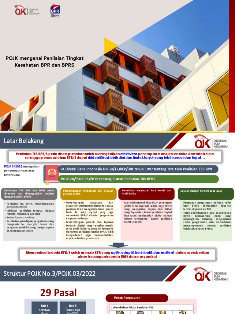 Materi POJK SEOJK TKS BPR BPRS | PDF