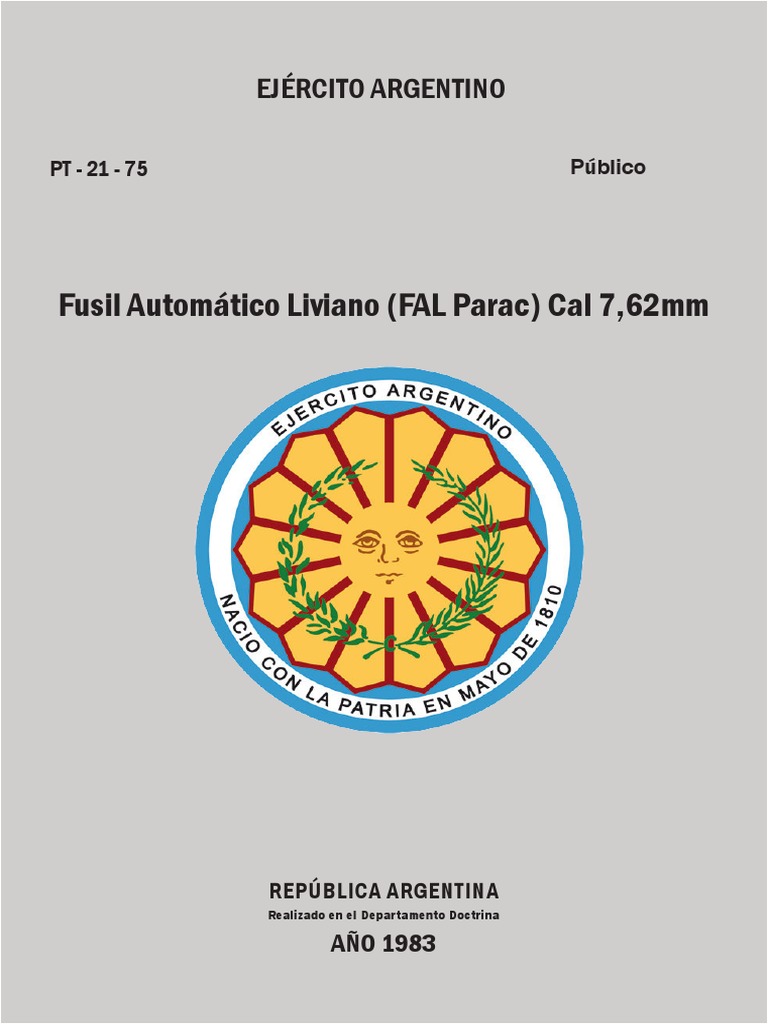 Fusil Automático Liviano (FAL Parac) - PT-21-75 | PDF