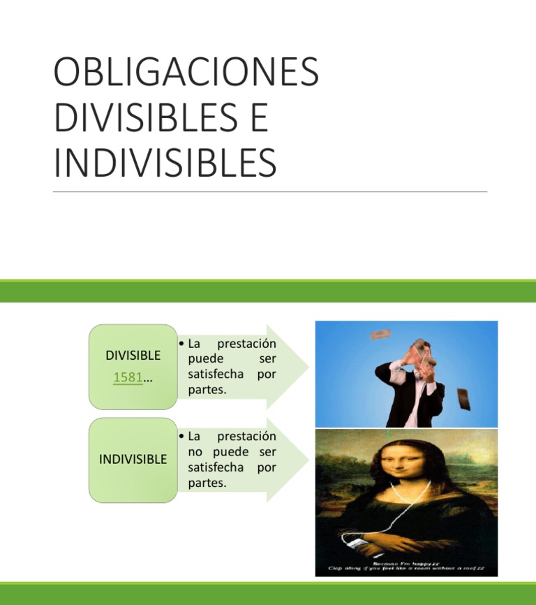 Obligaciones Divisible e Indivisible | PDF