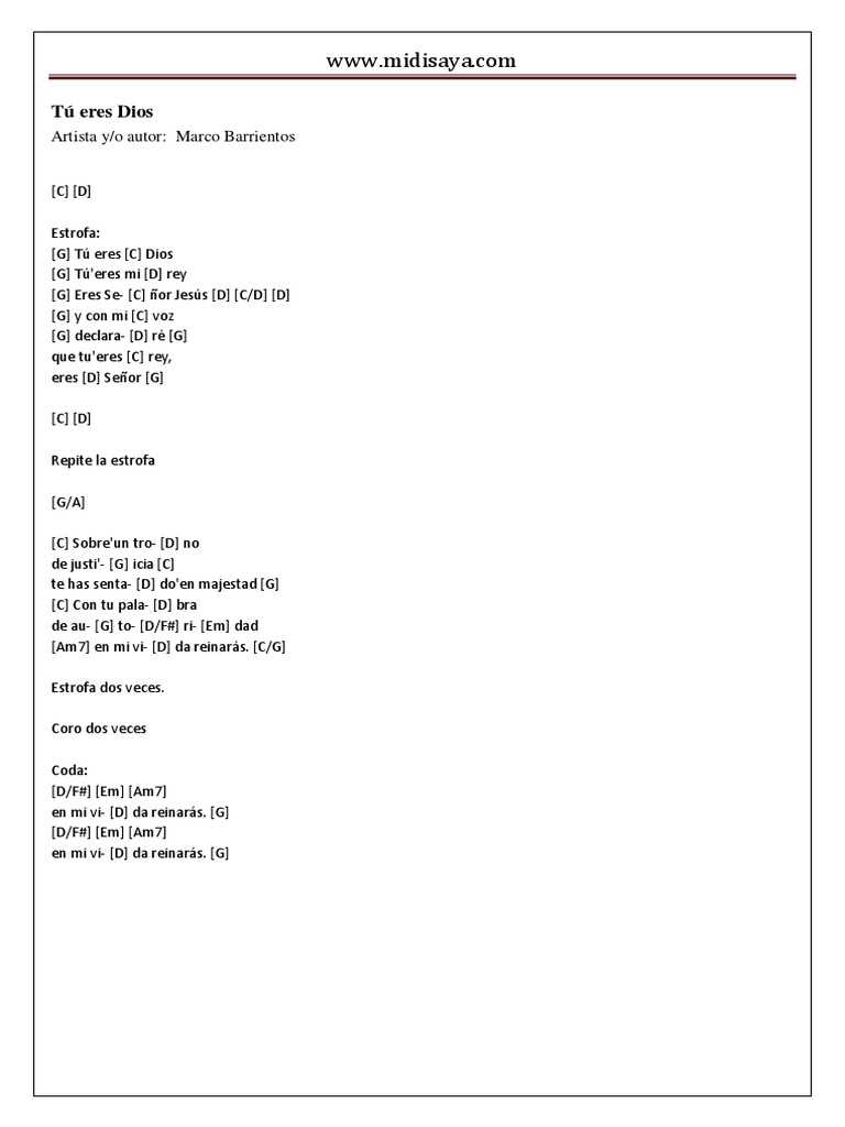 Tu Eres Dios | PDF