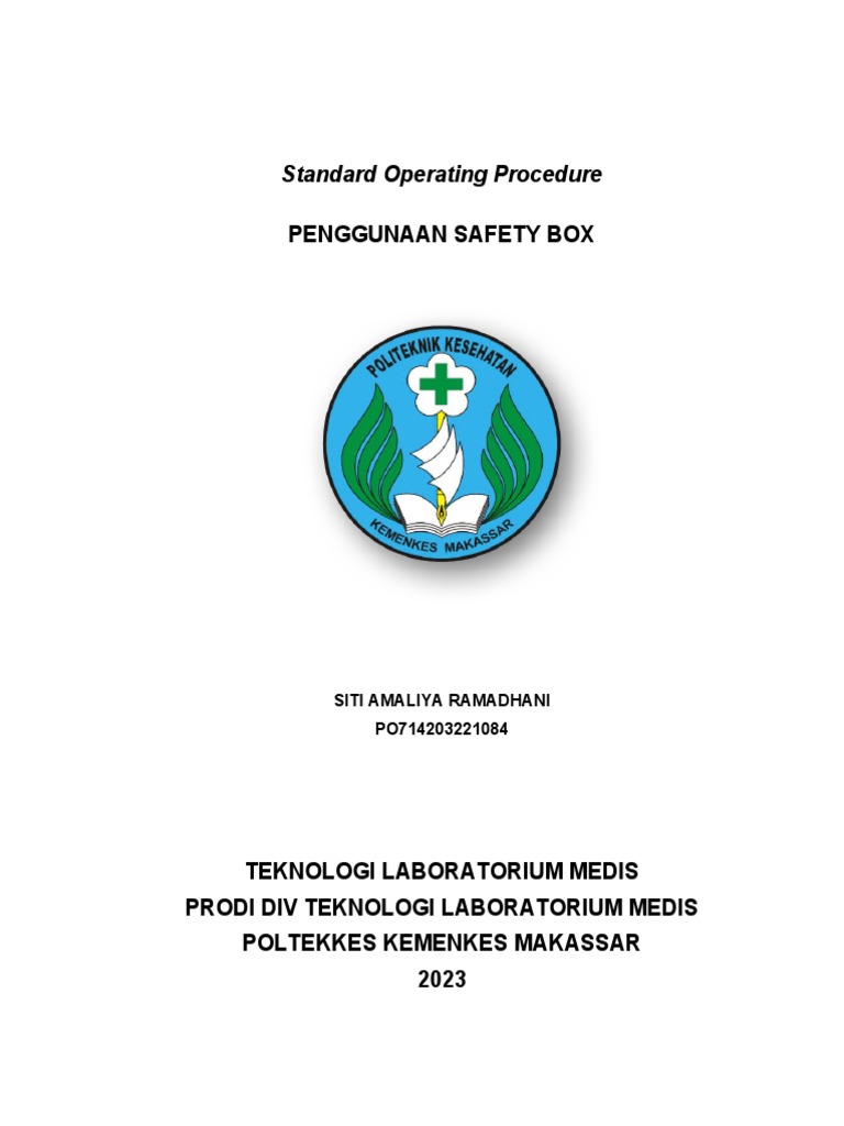 Prosedur Penggunaan Safety Box Medis | PDF