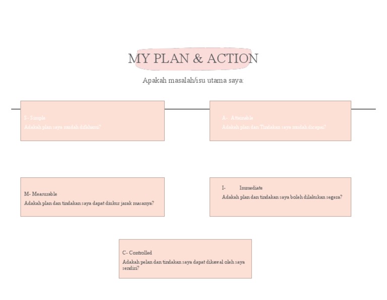 My Plan and Action | PDF