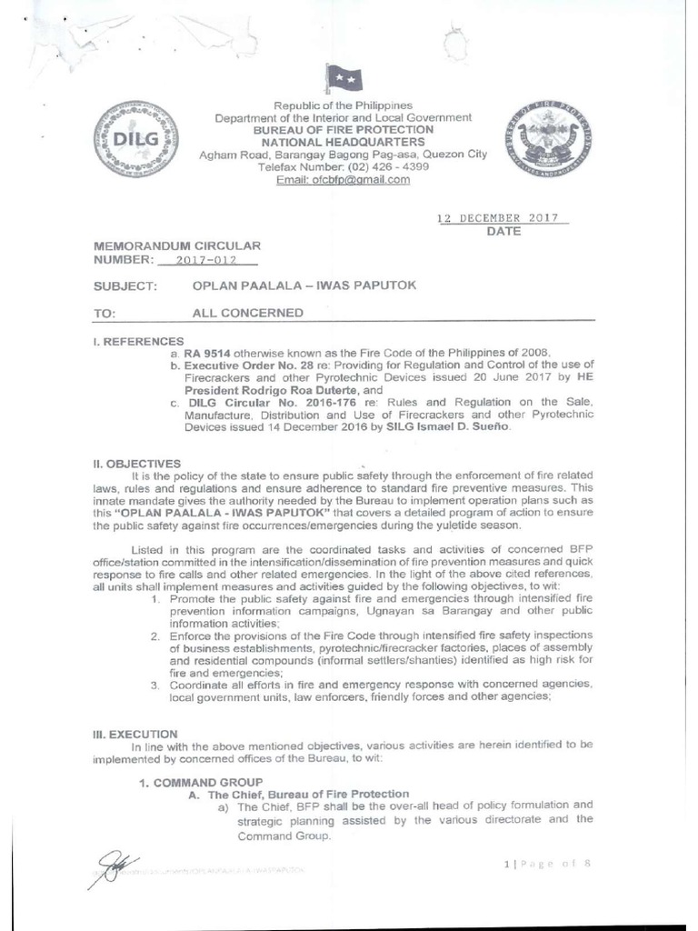 Reactivation Oplan Paalala Iwas Paputok 2022 002 | PDF