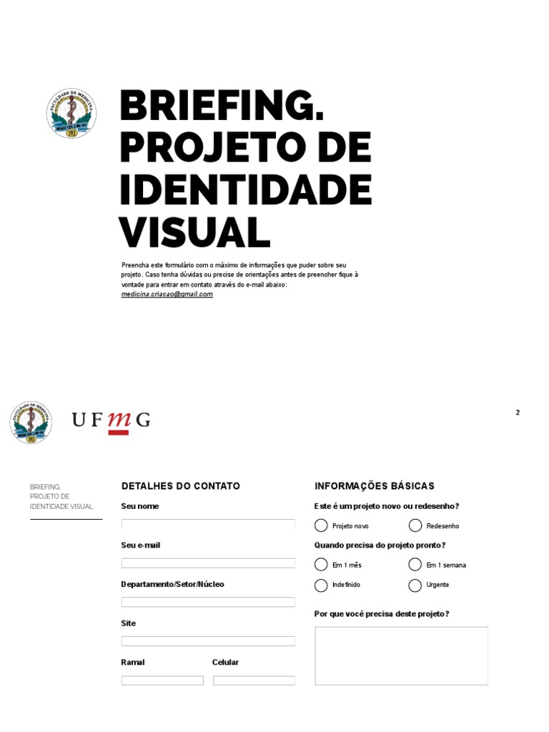 Briefing de Identidade Visual Medicina 2015 | PDF