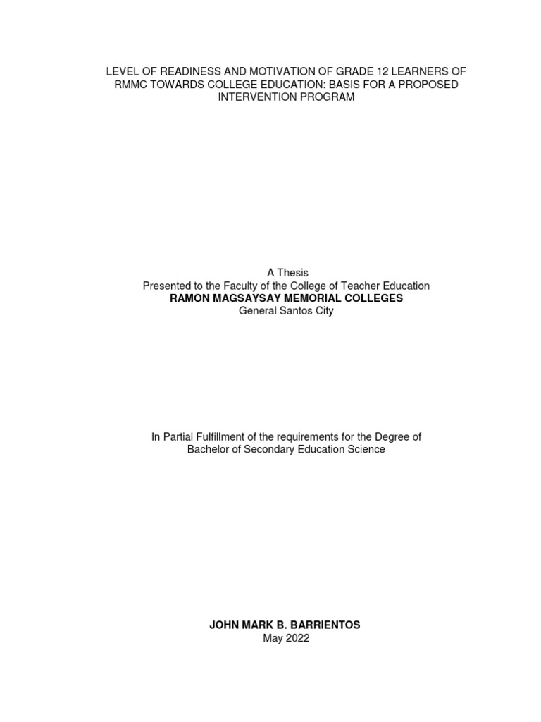Title Page Final Na Gyud | PDF | Thesis | Science