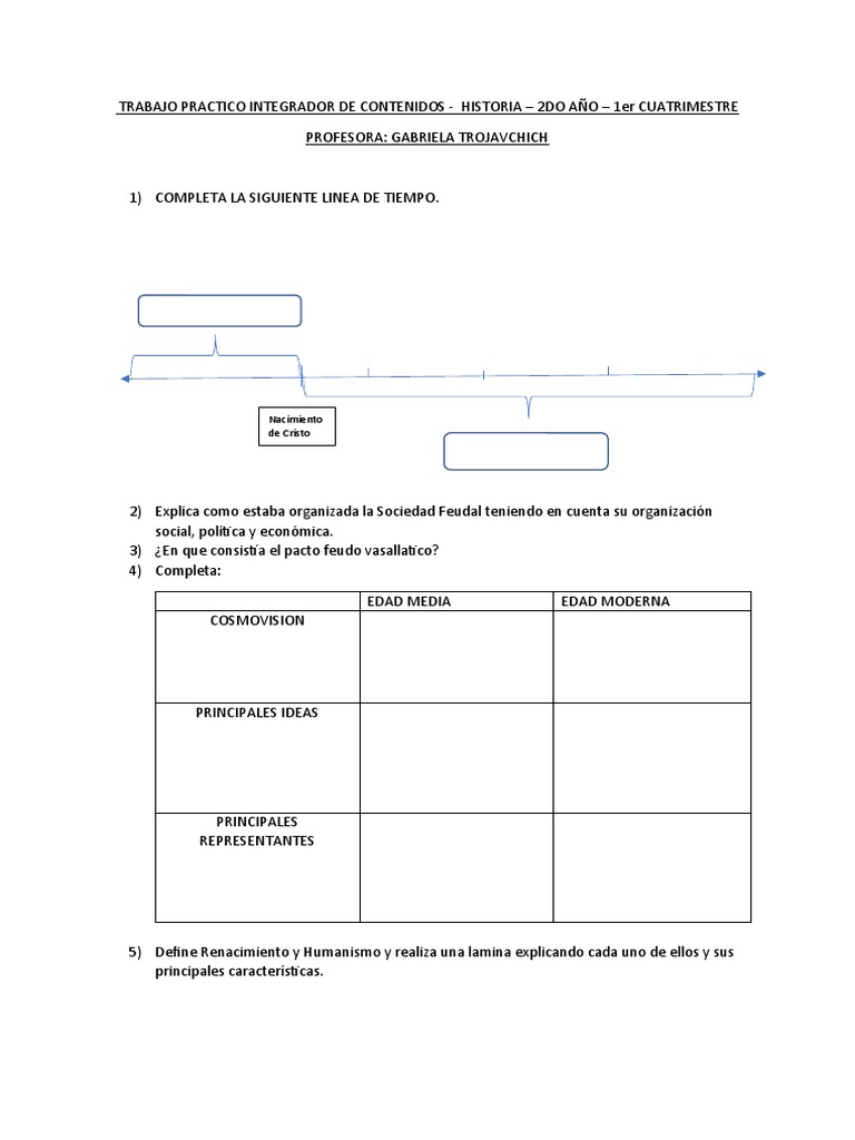 Integrador 2do Año 1er Cuatrimestre | PDF