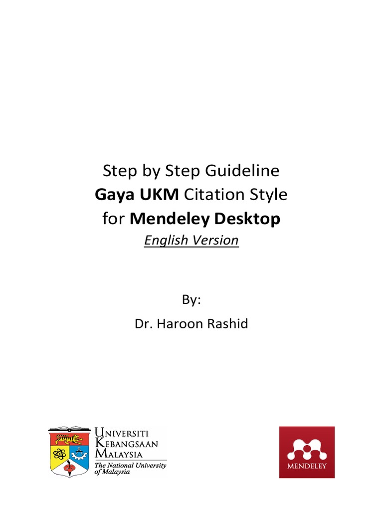 Gaya UKM Citation Style Guide for Mendeley | PDF