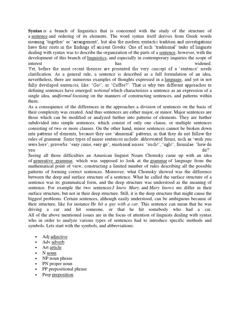 Syntax | PDF | Syntax | Phrase