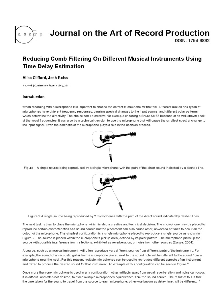 Reducing Comb Filtering On Different Musical Instruments Using Time ...