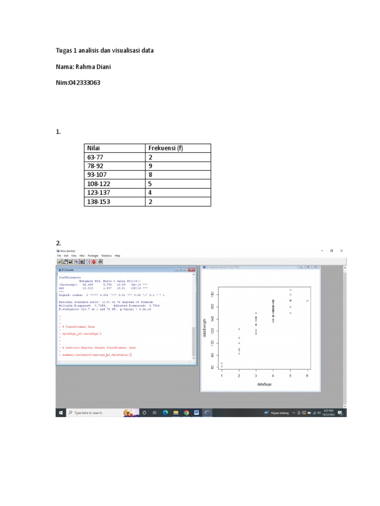 Tugas 1 Analisis Dan Visualisasi Data | PDF Tugas 1 Analisis Dan Visualisasi Data | PDF