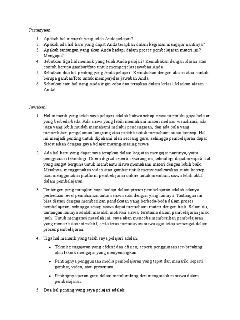 PSE REFLEKSI Ruang Kolaborasi Topik 1 | PDF | Karier & Perkembangan