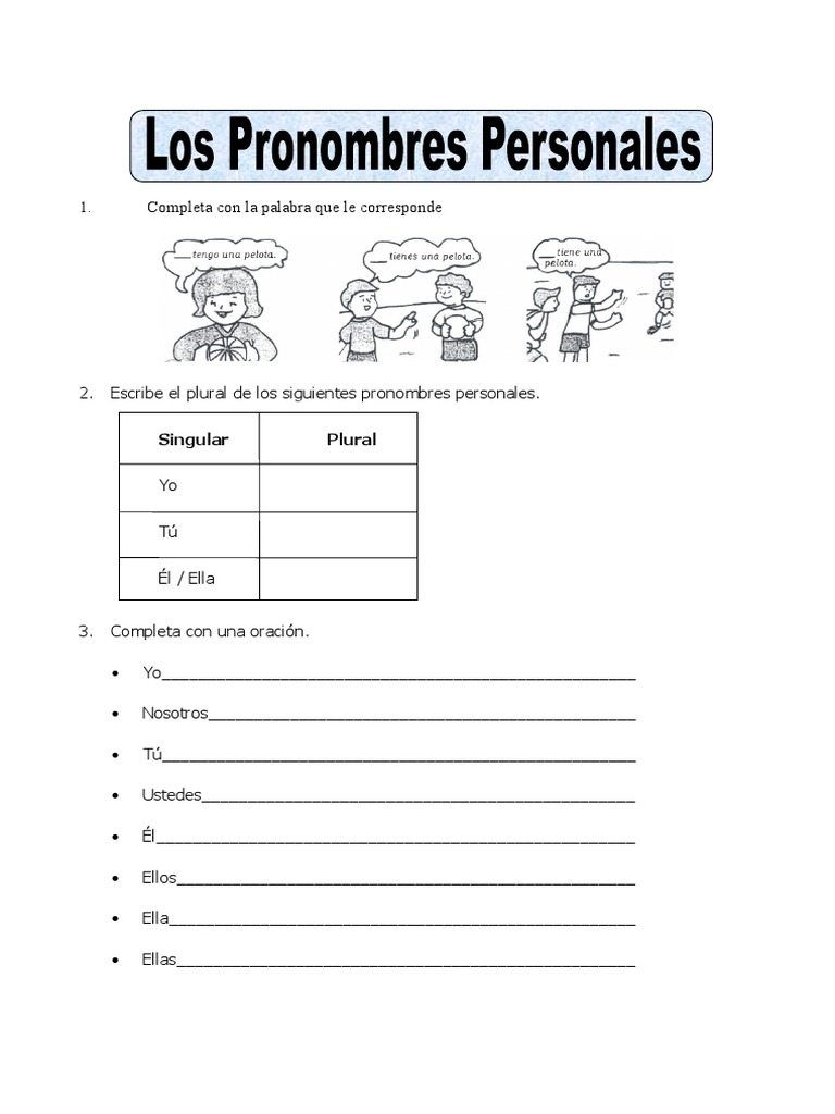 Actividad de Los Pronombres | PDF | Morfología Lingüística | Sintaxis