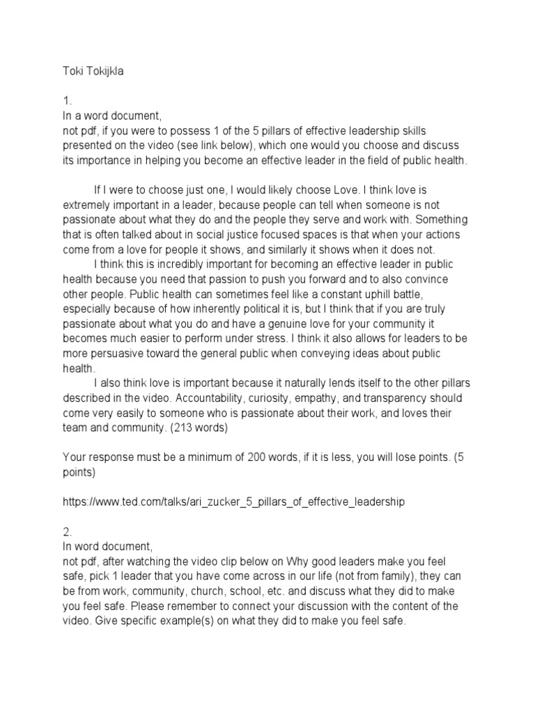 6200 Assignment | PDF | Leadership | Psychology