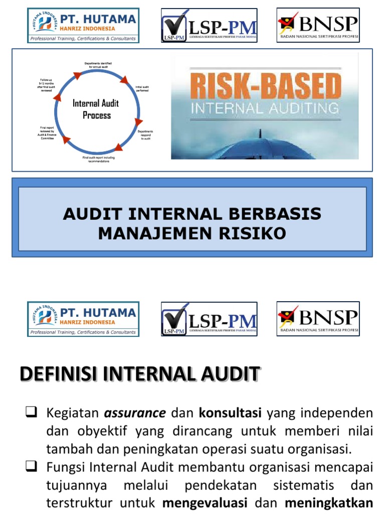 Sesi 8 Audit Internal Berbasis Manajemen Risiko September 2020 | PDF