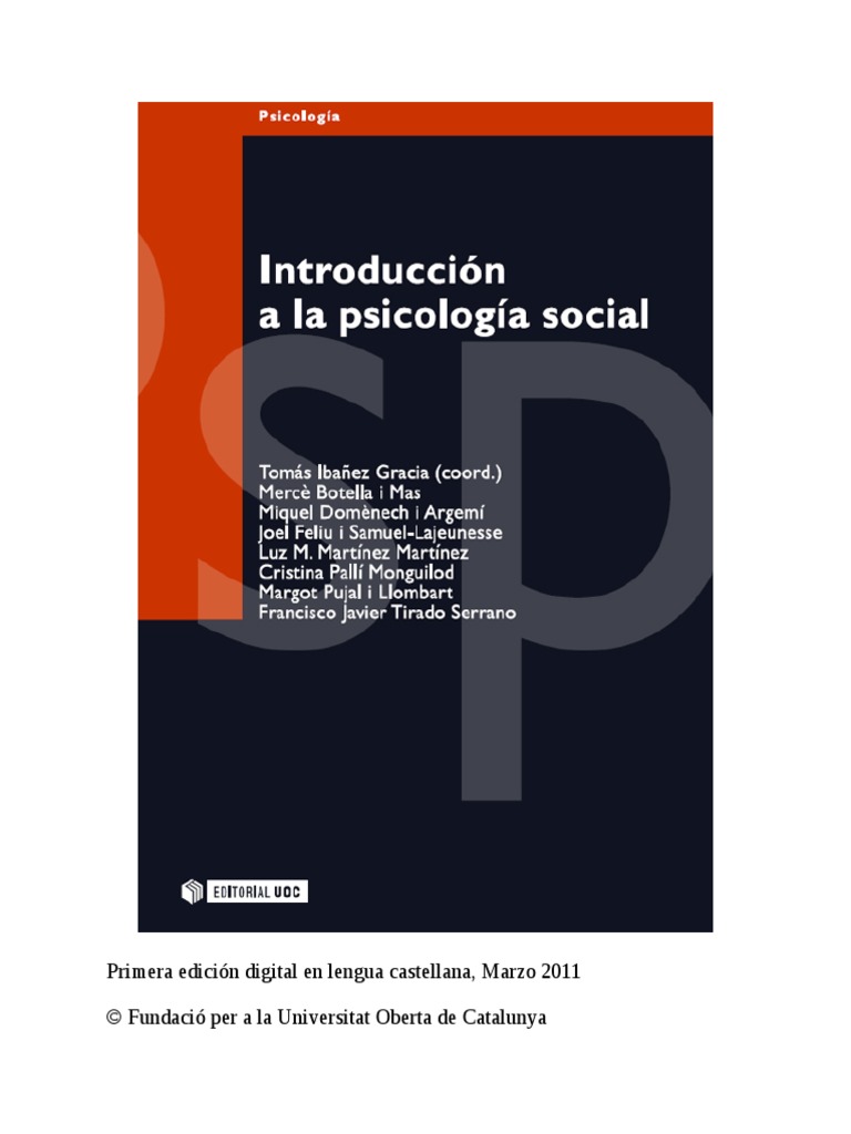 Ibañez. 2004. Introduccion a La Psicologia Social | PDF | Psicología ...