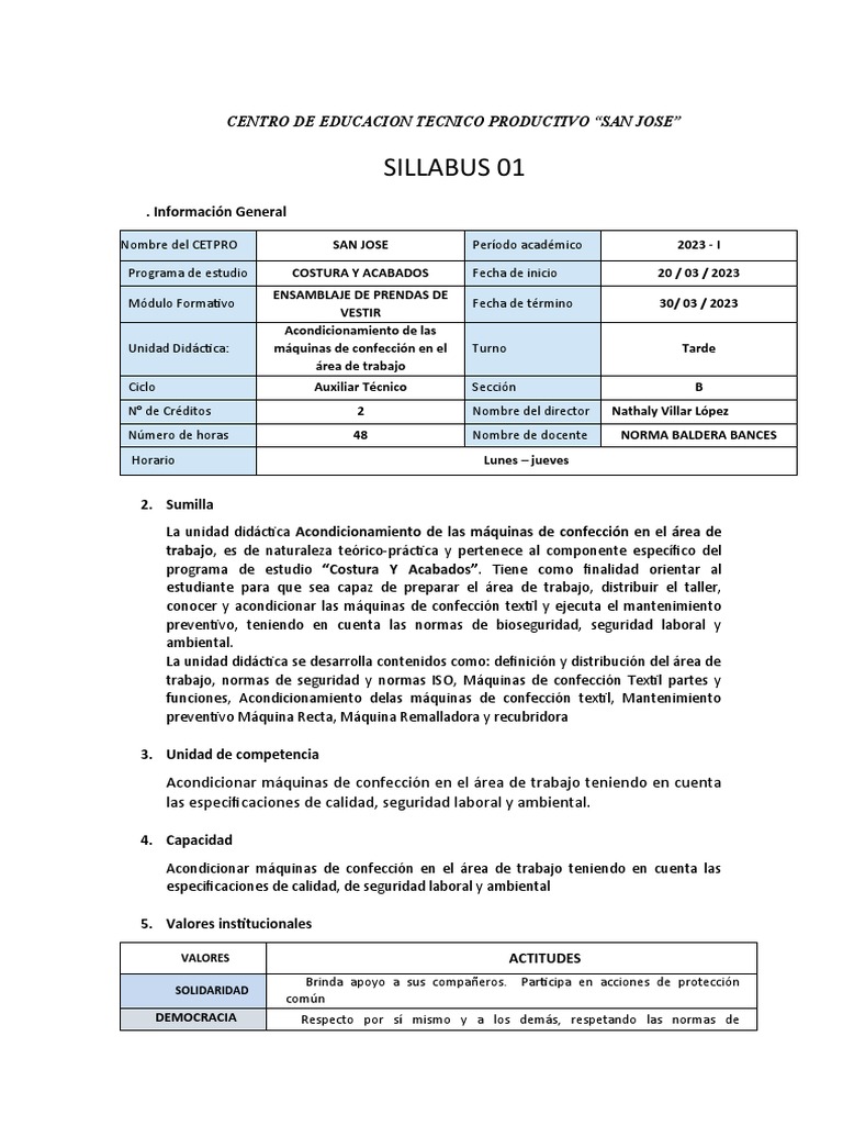 Silabo 1 y 4 | PDF