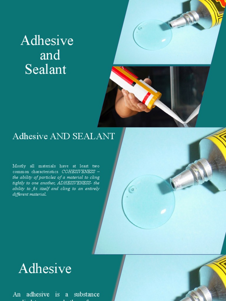 Adhesive and Sealant | PDF | Adhesive | Materials