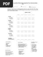 Food Taste Panel Evaluation Form 2 | PDF | Career & Growth
