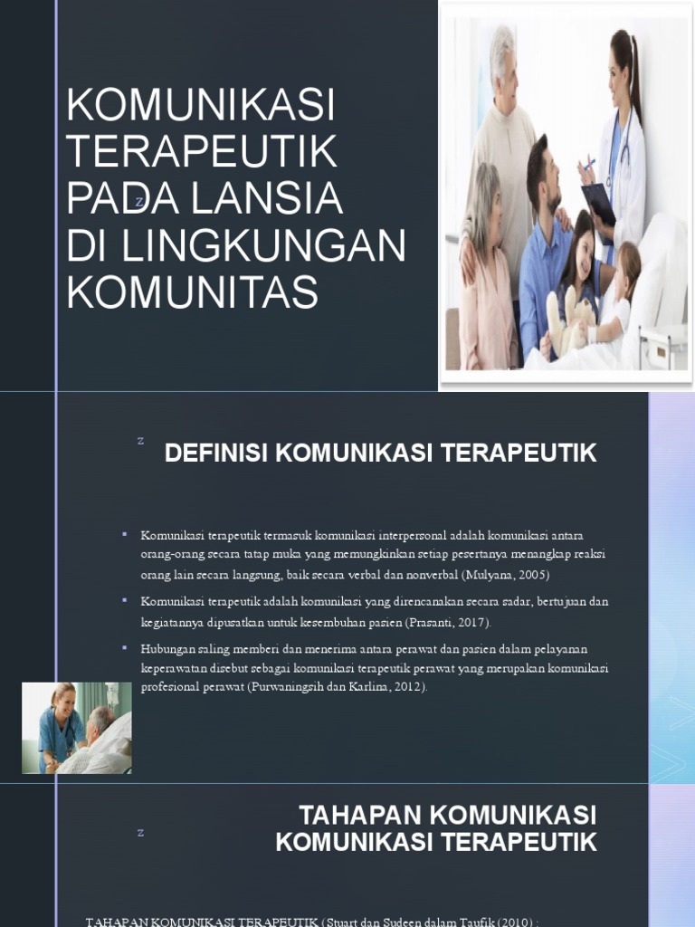 Komunikasi Terapeutik Pada Komunitas Lansia | PDF