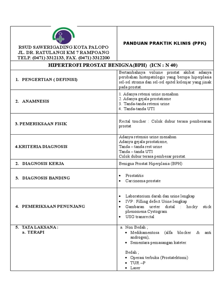 Hipertrofi Prostat Benigna (BPH) | PDF