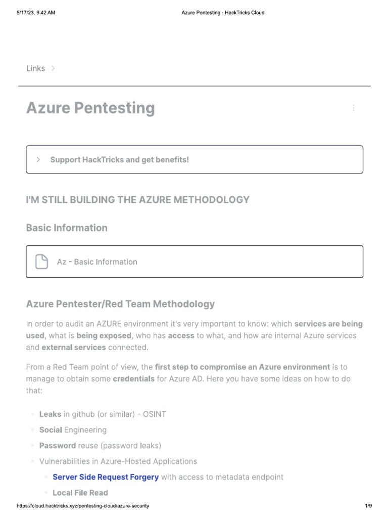 Azure Pentest | PDF