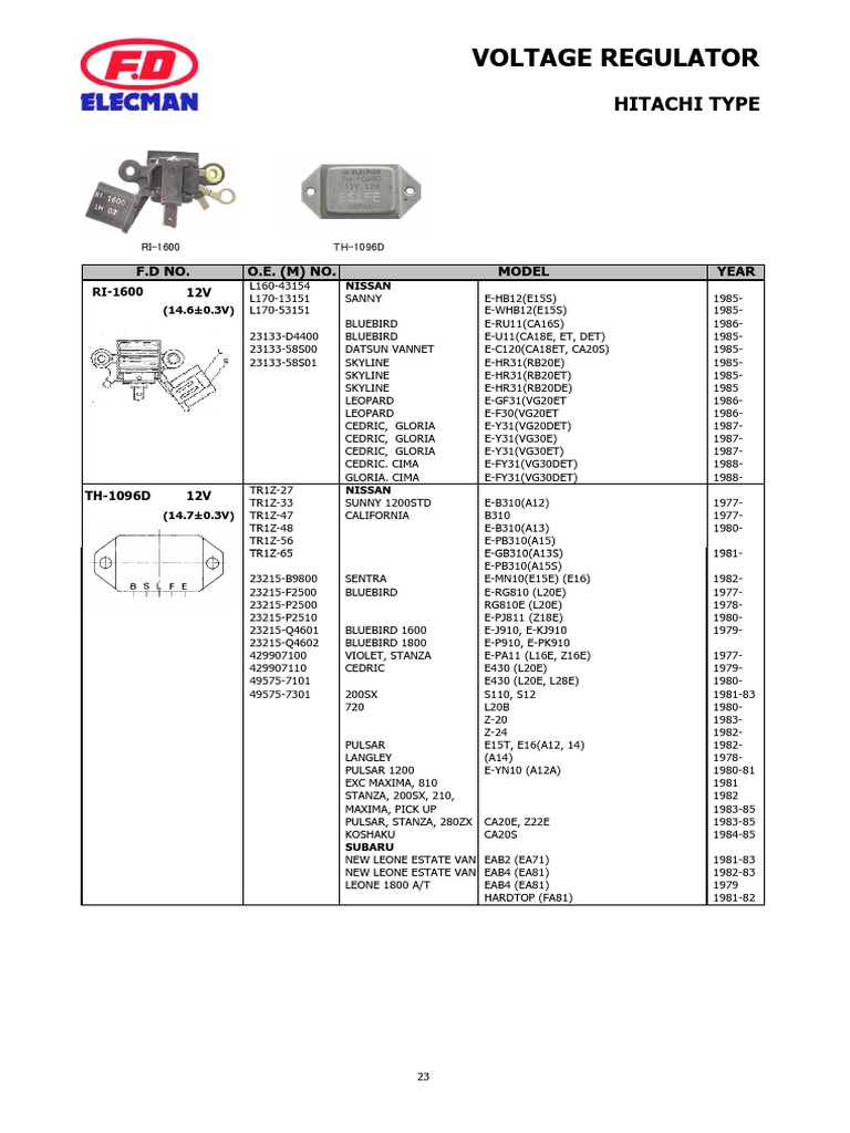 IC Regulator FD Hitachi | PDF