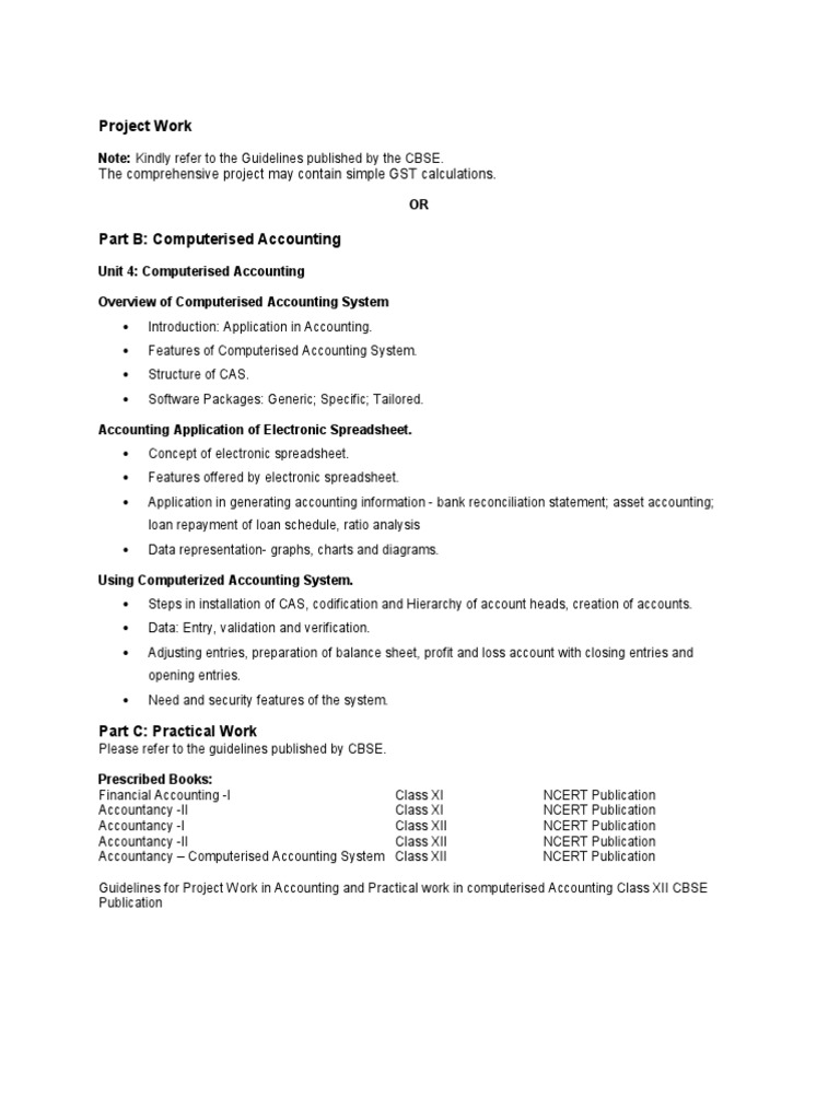 Accountancy Project Work | PDF