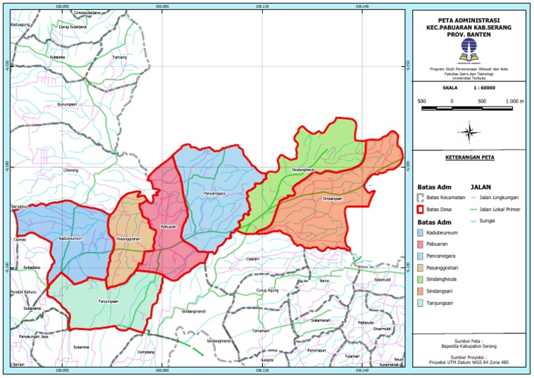 Peta Administrasi Kec.pabuaran | PDF