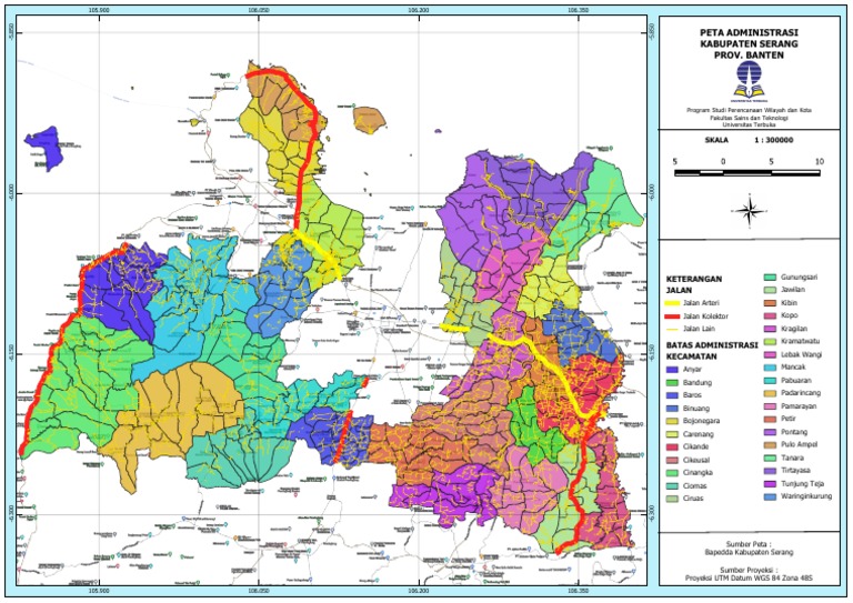 Peta Administrasi Kab - Serang | PDF