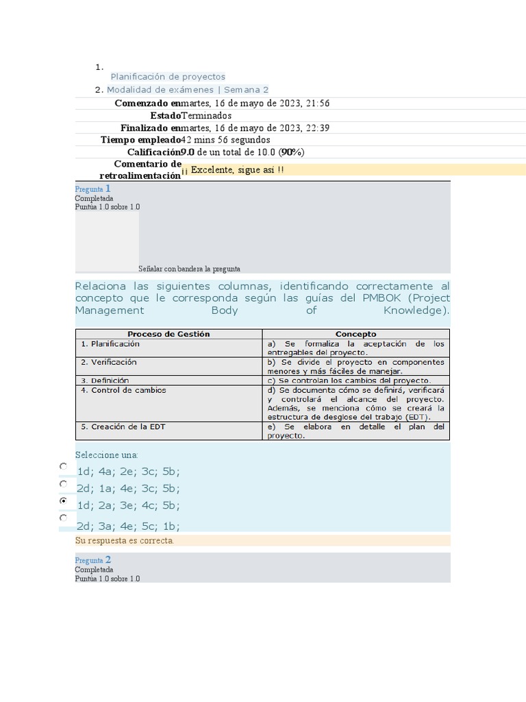 Planificación De Proyectos Semana 2 Pdf Gestión De Proyectos Tecnicas