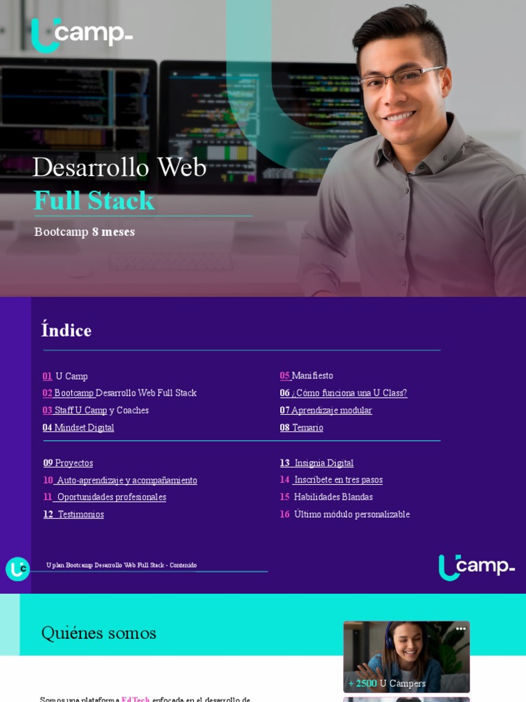 U Plan - Desarrollo Web Fullstack-Propuesta | Descargar gratis PDF | Script Java | Red mundial