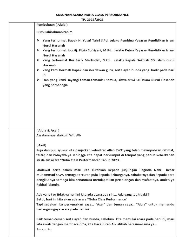 Teks MC | PDF | Seni | Puisi