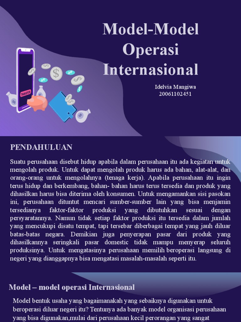 Model-Model Operasi Internasional | PDF