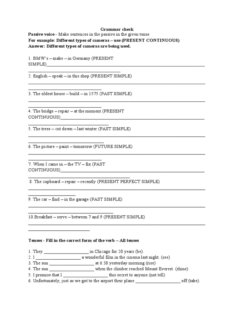 Grammar Check | PDF | Grammatical Tense | Perfect (Grammar)