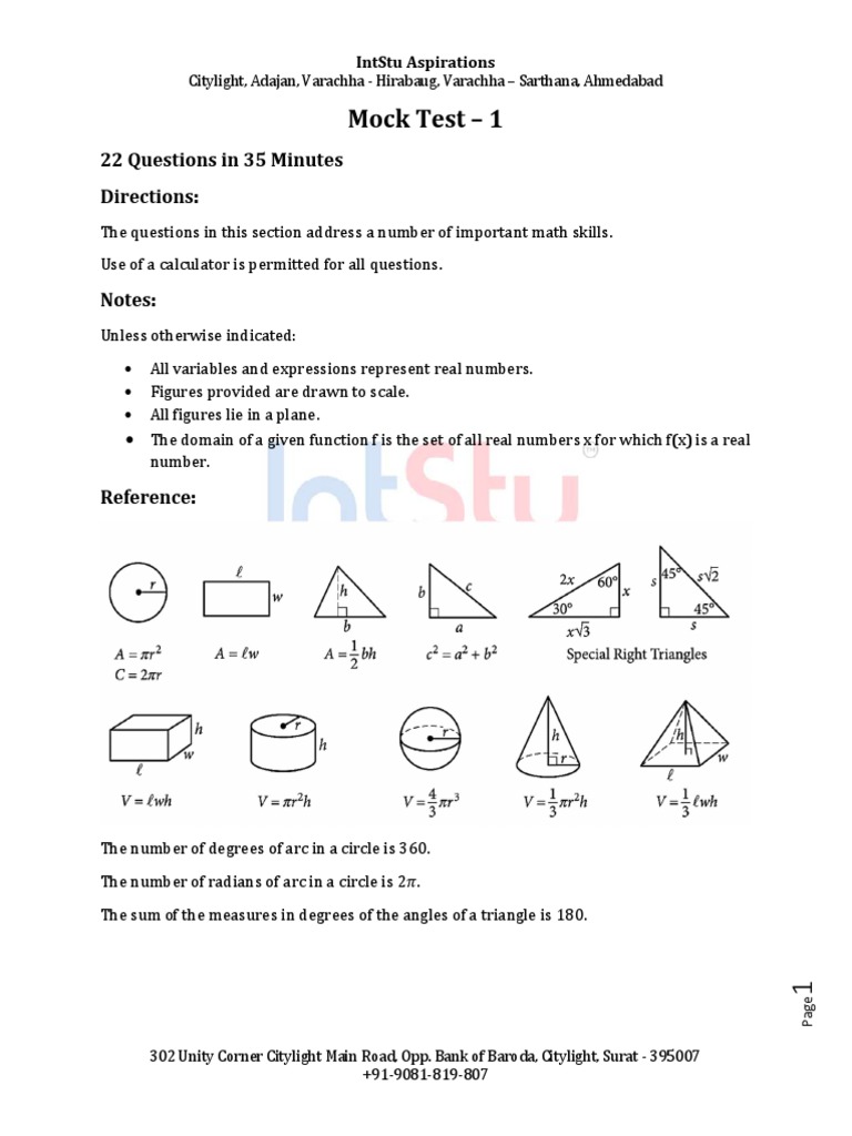 Mock Test Print PDF | PDF