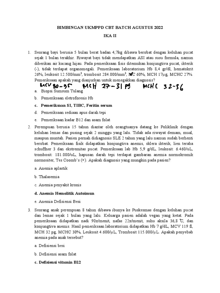 Jawaban Bimbingan IKA II Batch Agustus 2022 | PDF