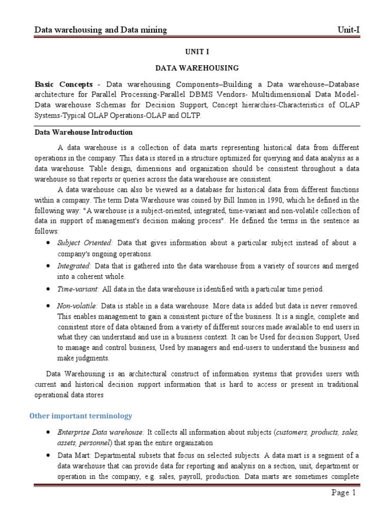 Data warehousing and mining fundamentals | PDF | Data Warehouse | Databases