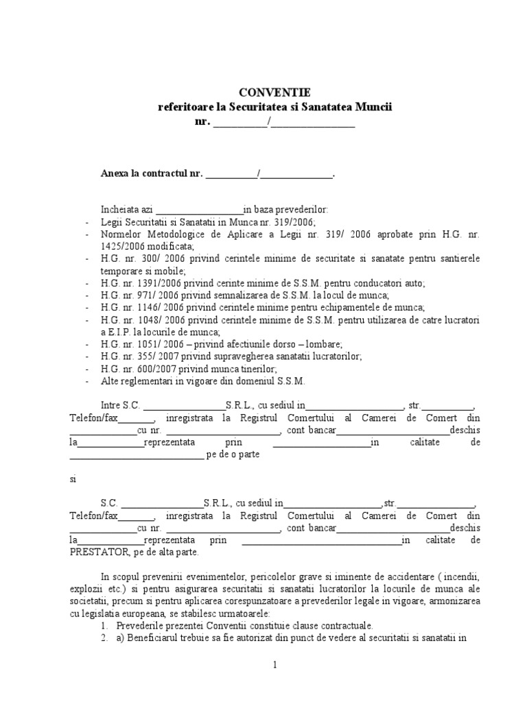 Conventie Constructii | PDF