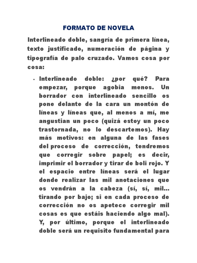 Formato de Novela | PDF