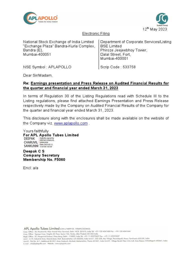 APL Apollo Q4 & FY23 Financial Results | PDF
