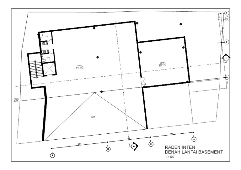 1 Denah Lantai Basement - JCO - RadenInten | PDF