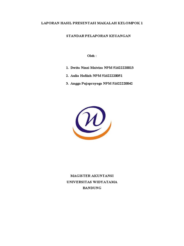 Laporan Hasil Presentasi Makalah Kelompok 1 | PDF