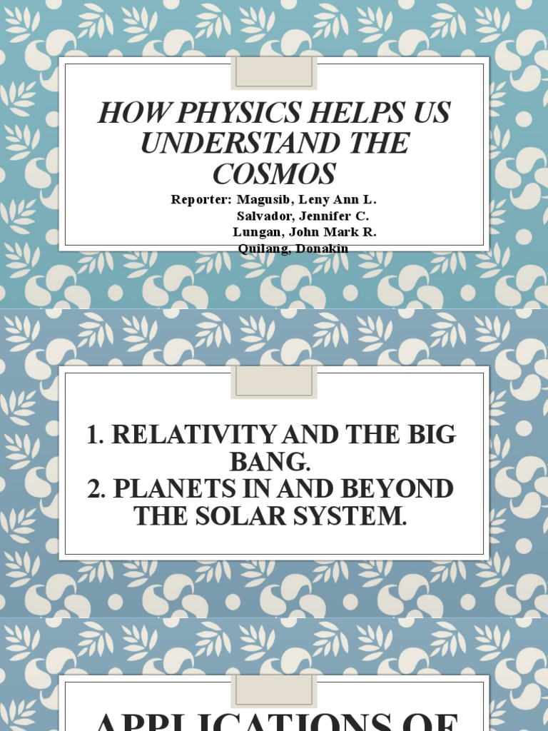 How Physics Helps Us Understand The Cosmos | PDF | General Relativity ...